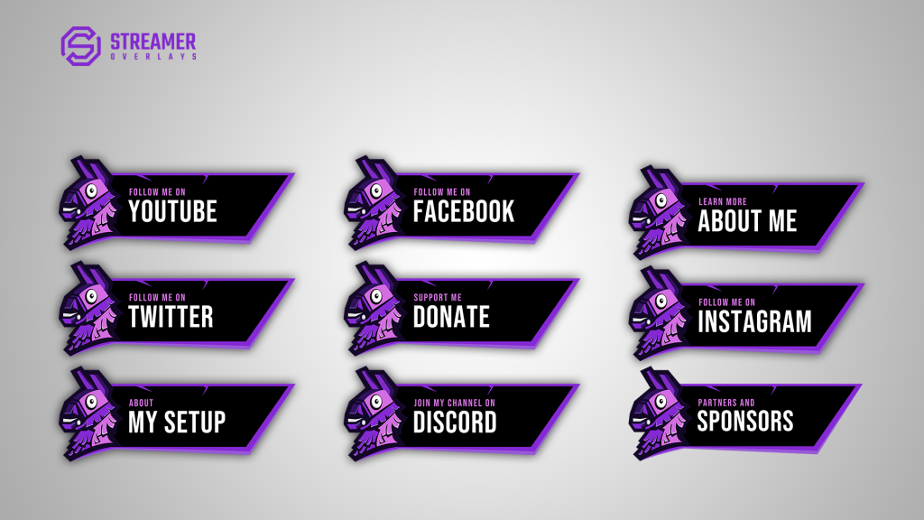 Fortnite Twitch Panels - Streamer Overlays