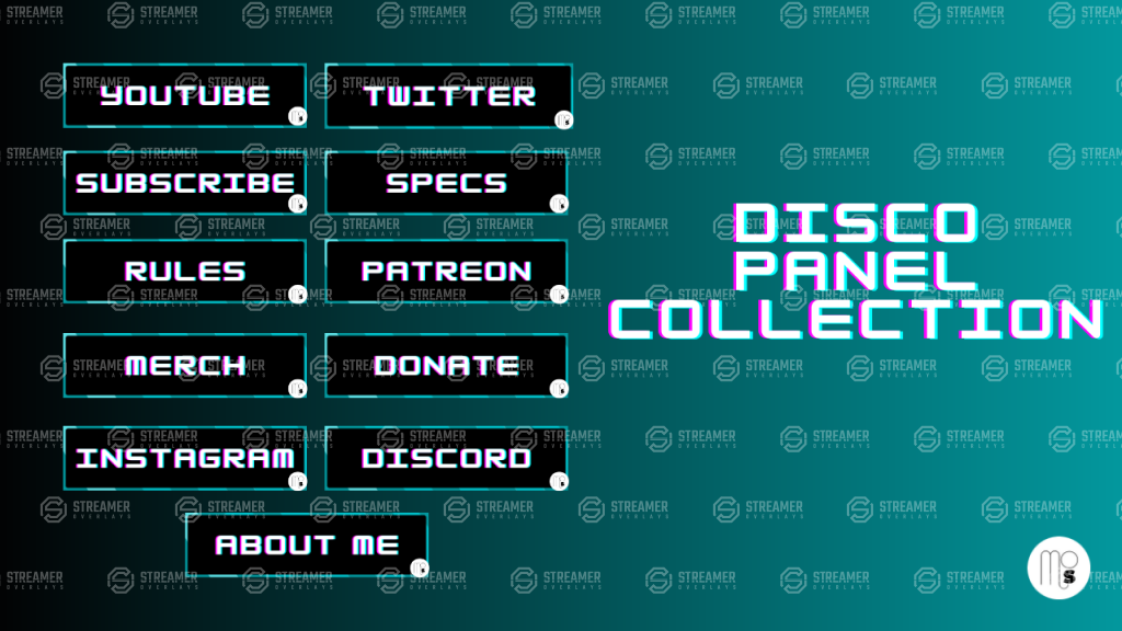 Disco Twitch Panel Collection - Streamer Overlays
