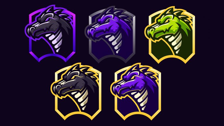 Dragon Mascot Logo - Streamer Overlays