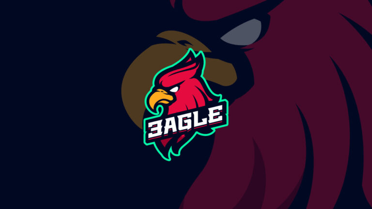 Red Eagle Mascot Logo - Streamer Overlays