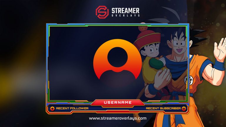 Dragonball Z webcam overlay - Streaming webcam overlays