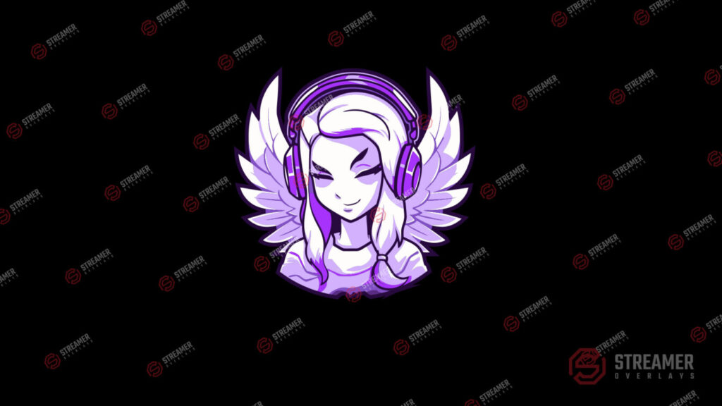 Angel gamer esports logo - Streamer Overlays | logo marketplace